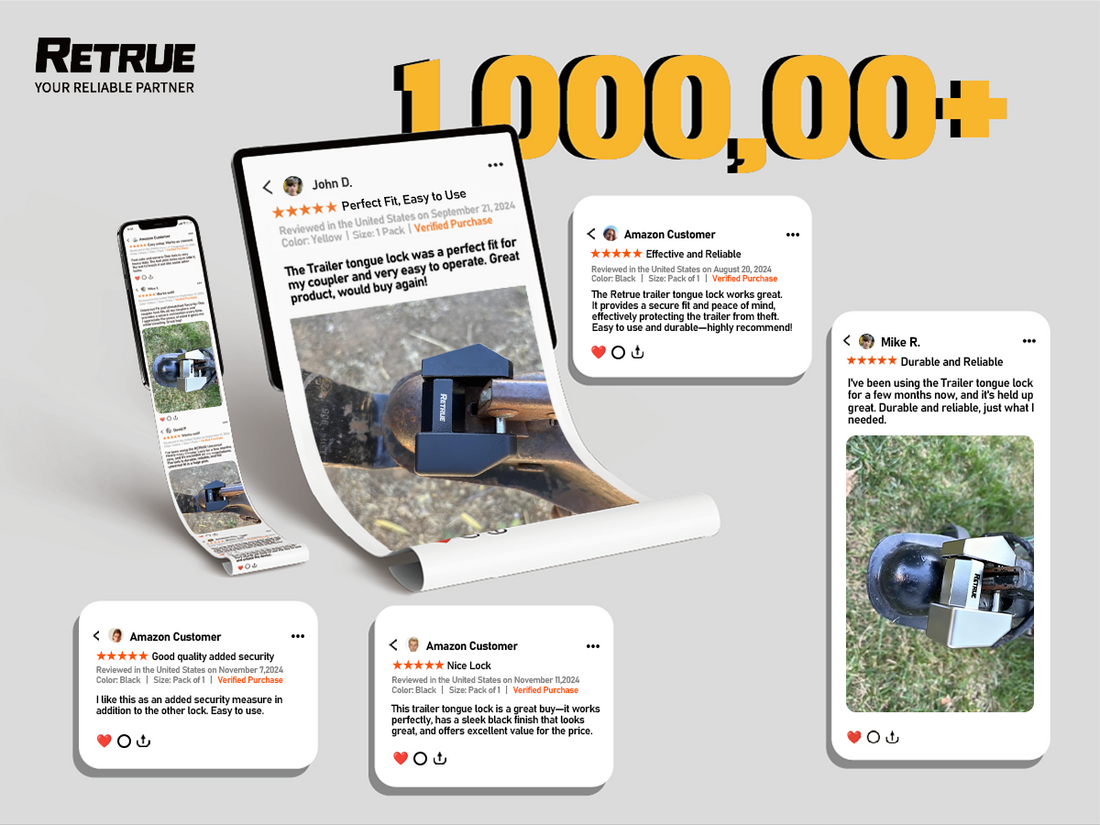 Trailer Coupler Lock Upgraded with 1/2" Dia Span Fits Tow Boat RV Truck ...